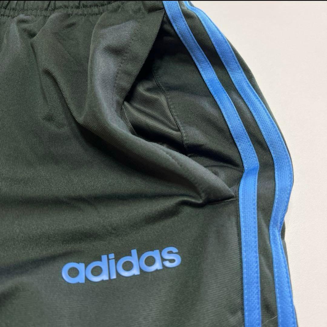 adidas ジャージ　セットアップ　３本ライン　上下　ダークグリーン