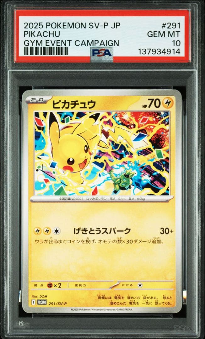 PSA10 ポケモンカード　ピカチュウ 291/SV-P 3連番