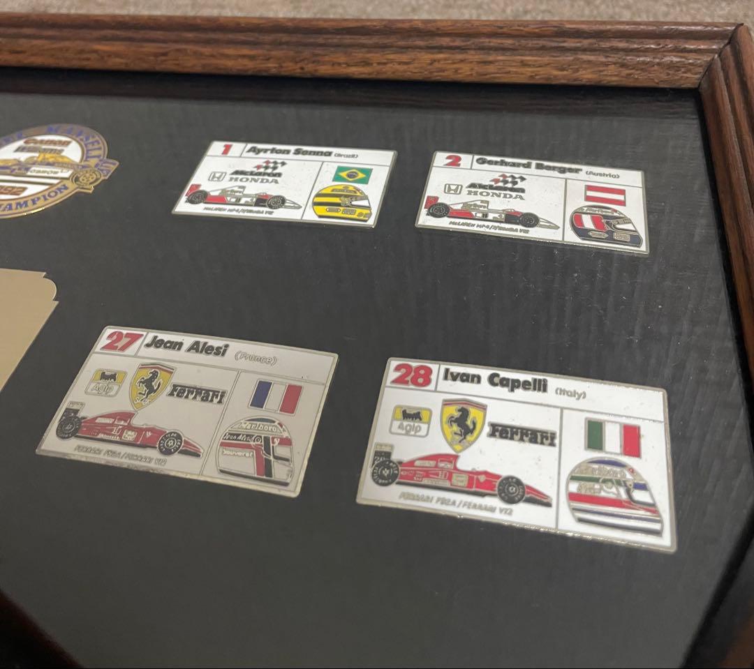 F1 ピンバッジ額装　1992年　限定品　レア　箱無し