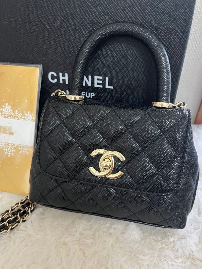 【限定値下げ】CHANEL ノベルティ ショルダーバッグ トップハンドルブラック