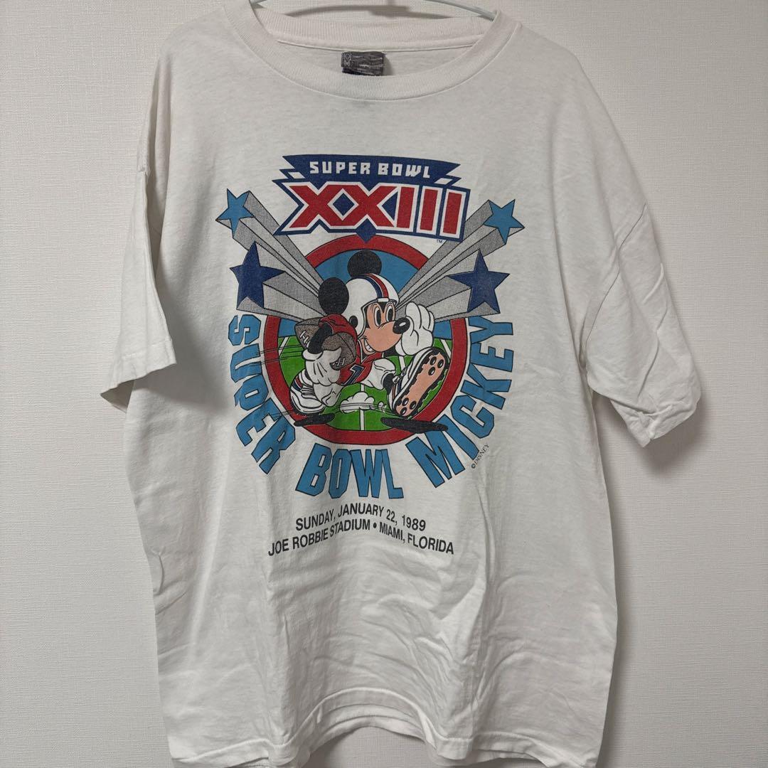 1980年代　ミッキー × スーパーボウルTシャツ