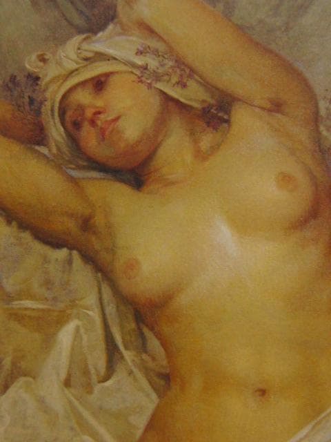 アルフォンス・ミュシャ、裸婦、希少な画集より、新品高級額・額装付