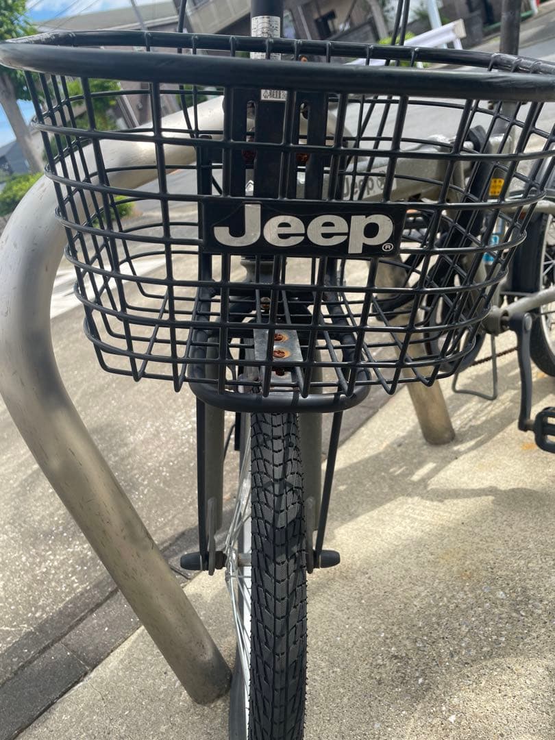 Jeep 折りたたみ自転車 グレー 前面バスケット付き