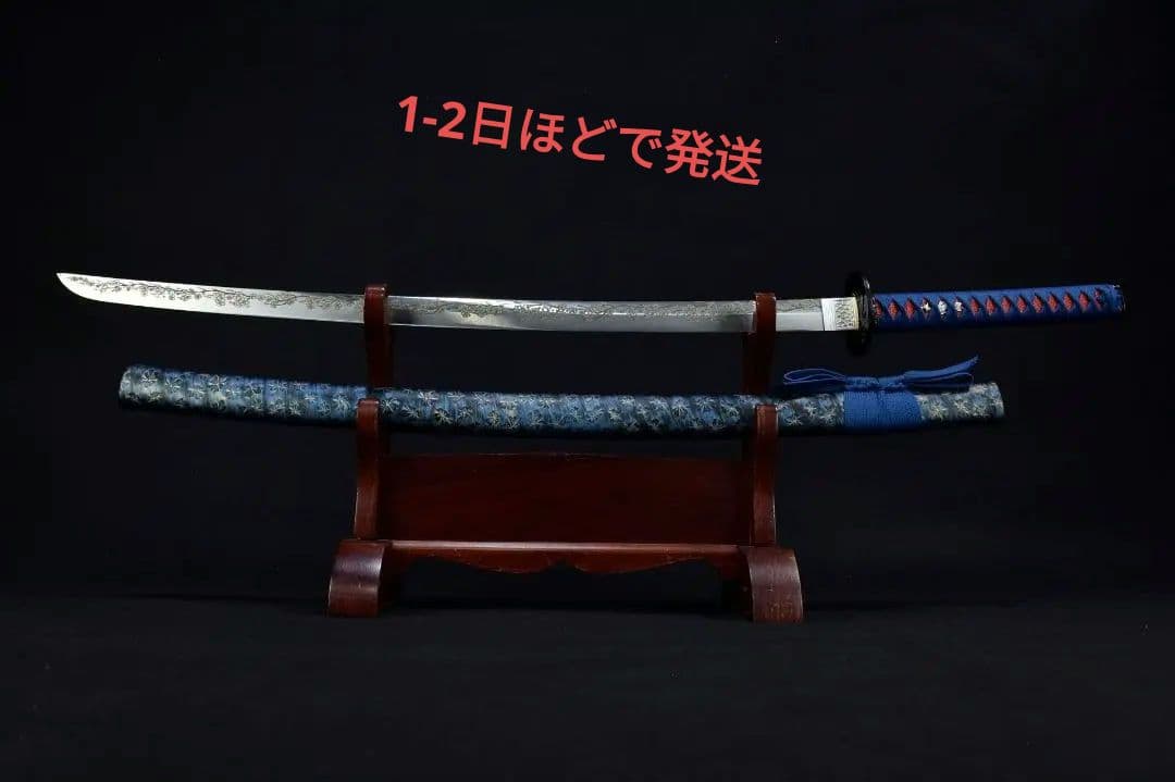 3019-武具 刀装具 日本刀　模造刀 居合刀 武士道 武蔵 鑑賞用 手鍛造打