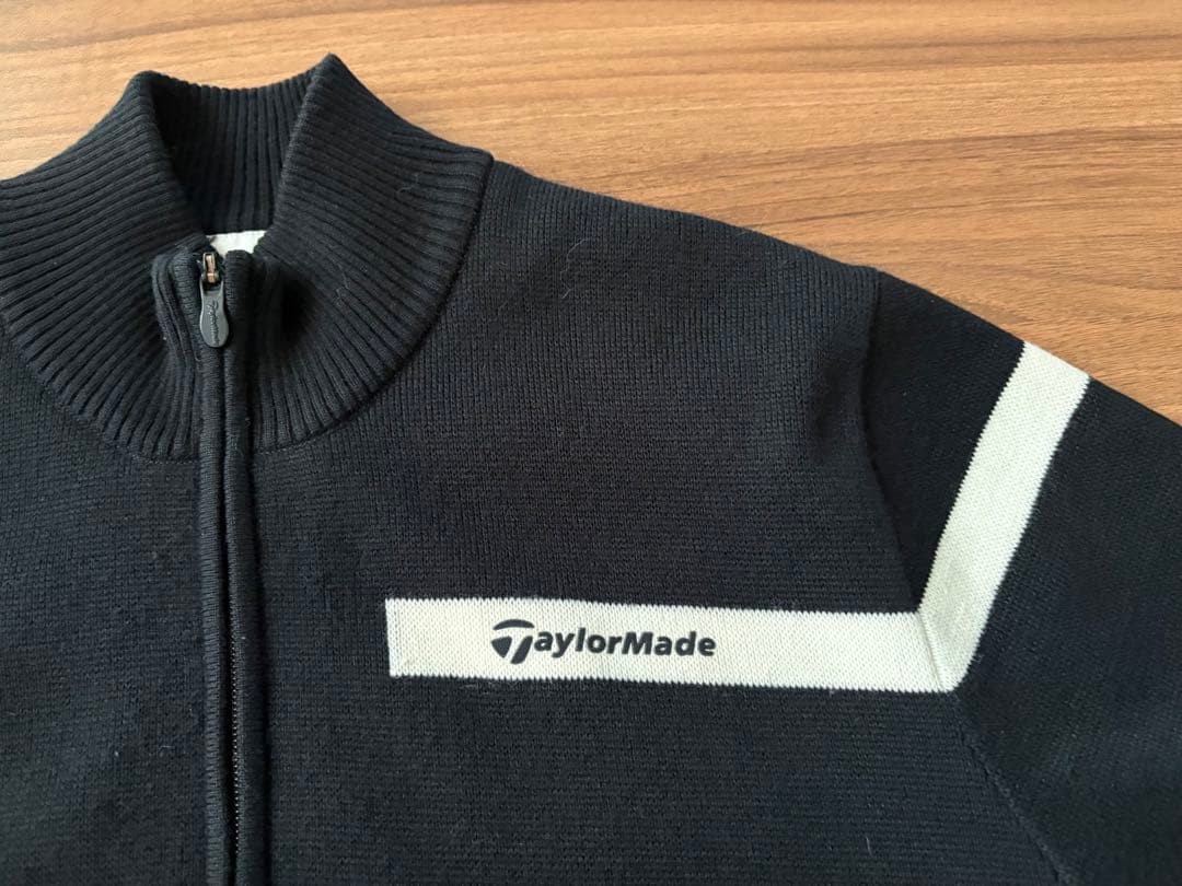 TaylorMade ブラック　ジップアップニットゴルフジャケット