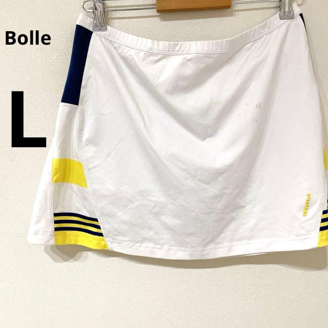 Bolle ホワイト スポーツスカート Lサイズ テニススカート白インナー付き