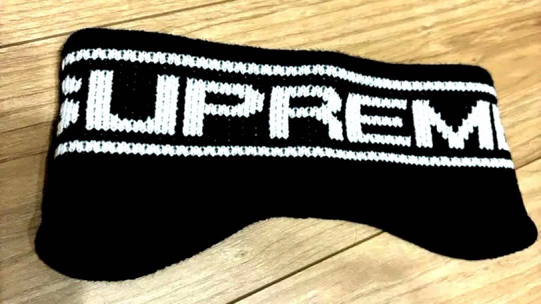 Supreme 25FW Contrast Logo ヘッドバンド黒