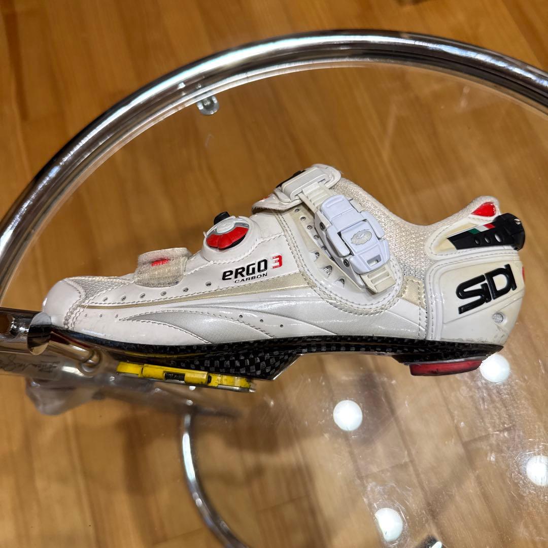 シディ SIDI エルゴ ERGO3カーボン　白 EU41 スピードプレイ専用