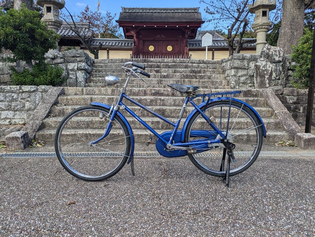 美品　宮田 　実用車　昭和　レトロ　自転車　整備済み　ロッドブレーキ