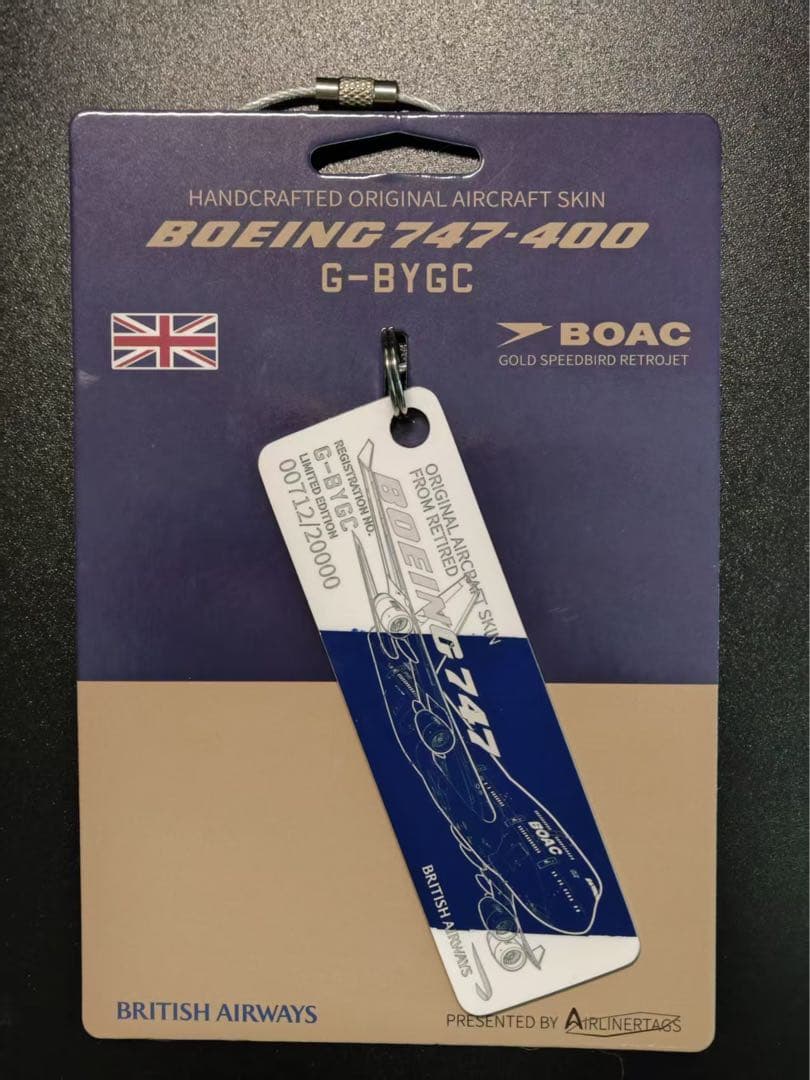 BA Airlinertags B747-400 コンビ色