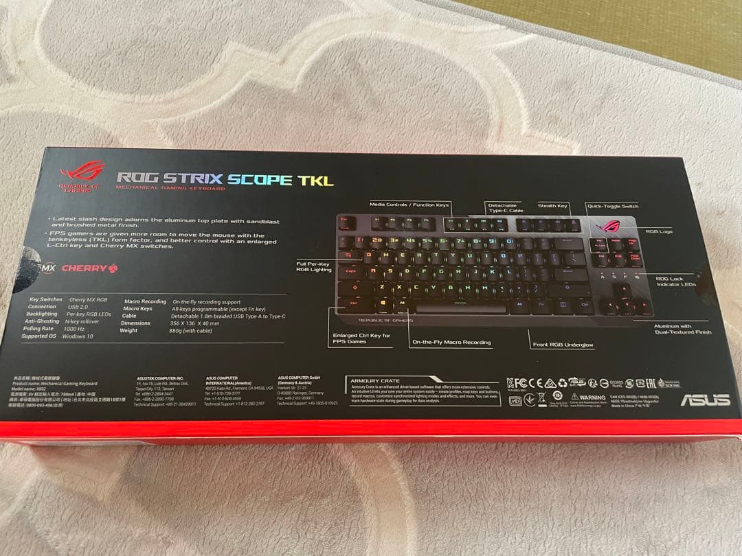 ROG Strix Scope TKL 銀軸 sv/jp
