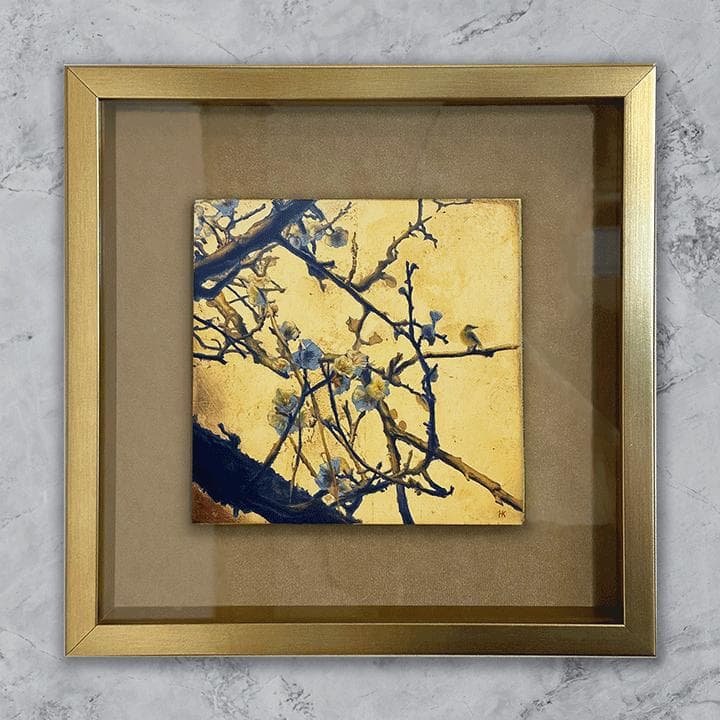 「箔景色-白梅」※純金箔使用