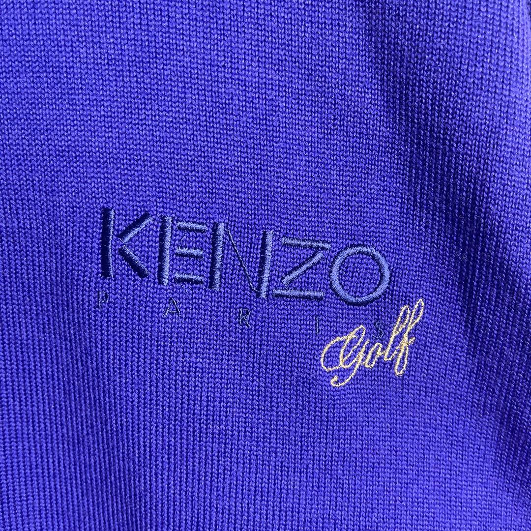 ケンゾー KENZO GOLF タートルネック セーター ニット ウール 刺繍