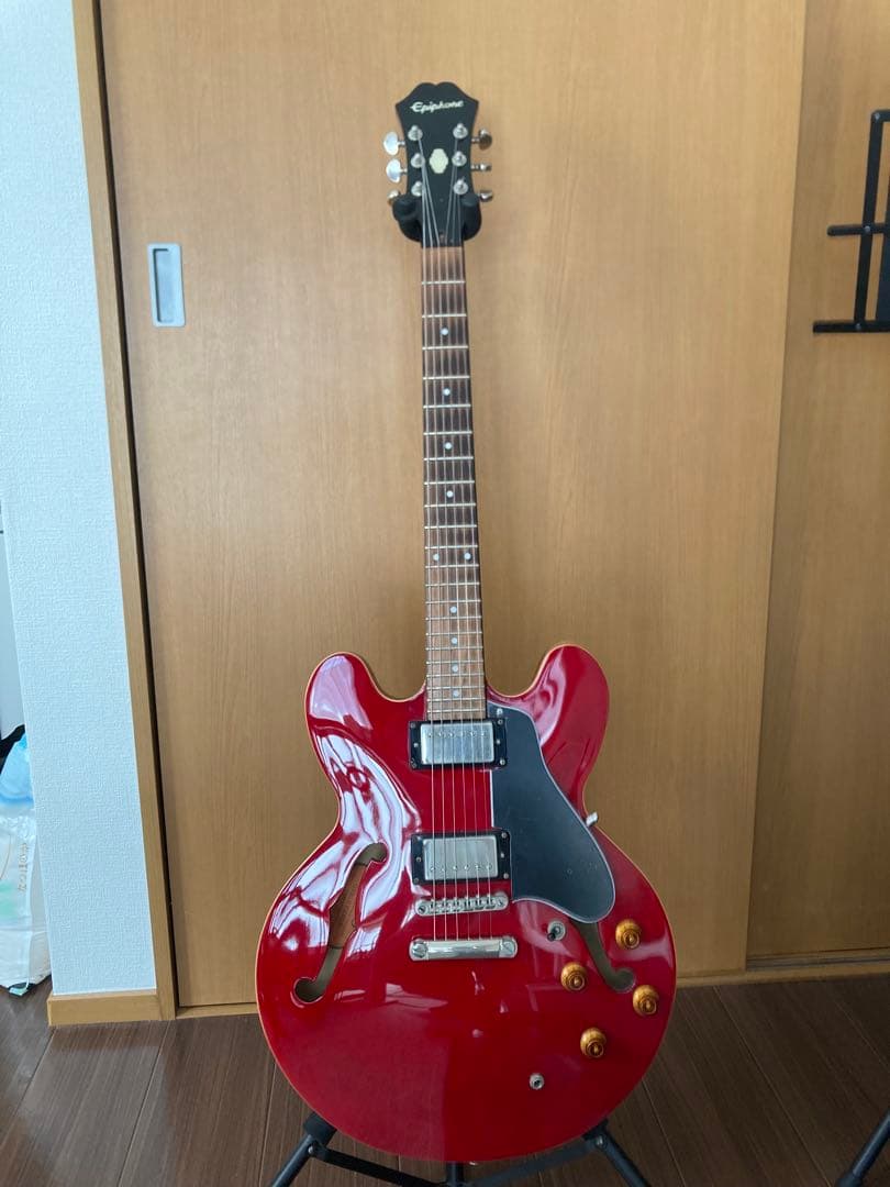 Epiphone DOT CH レッドセミホロウボディギター