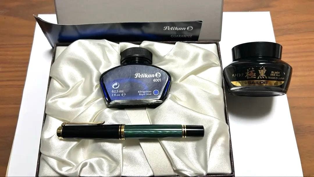 【値下げ】Pelikan スーベーレーンm400 f（細字）万年筆 緑稿
