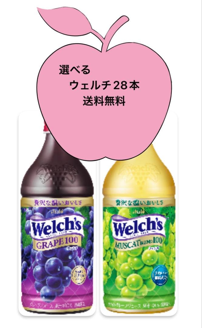 選べるWelch’s（ウェルチ）果汁100%ジュース 800g × 28本セット
