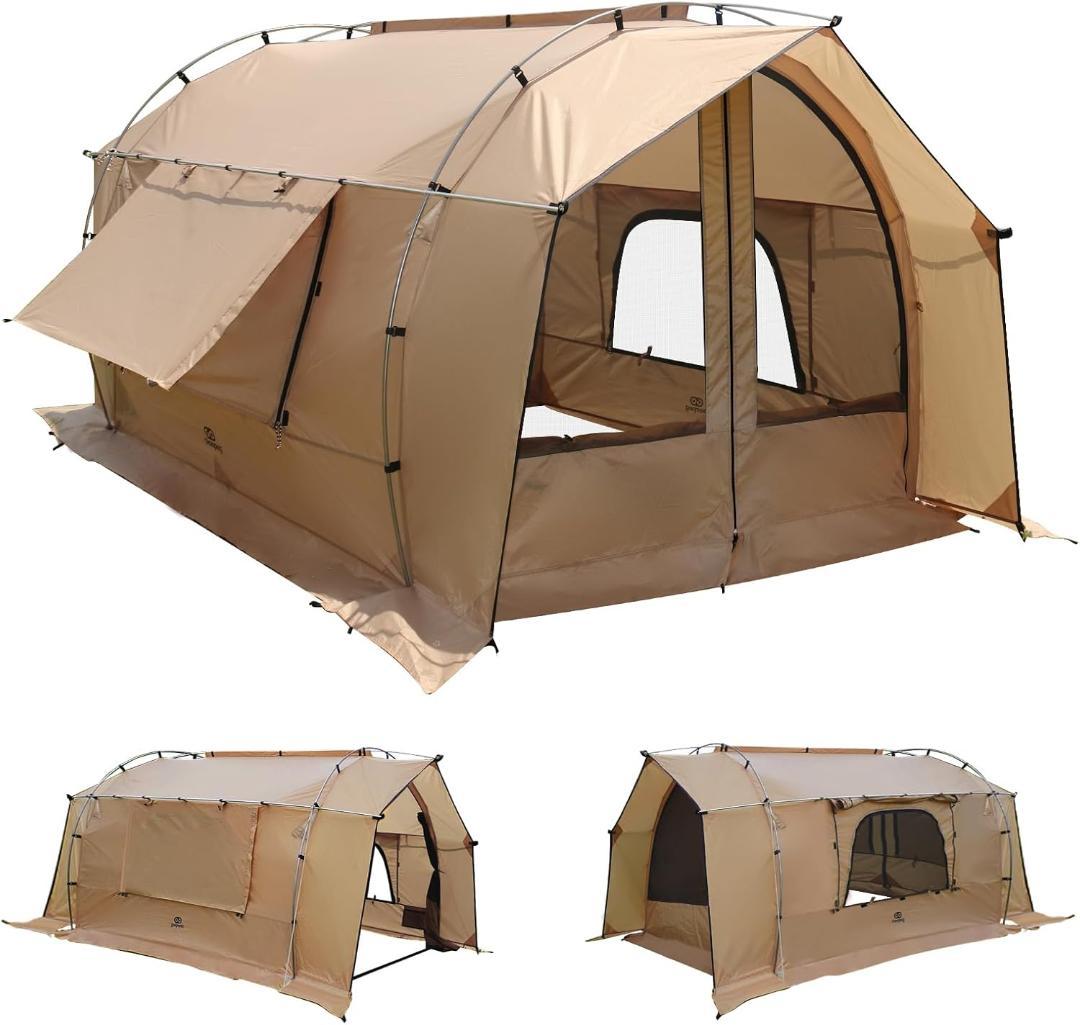 【GOGlamping 自立式トンネルテント】1～2人用 ツールーム コンパクト