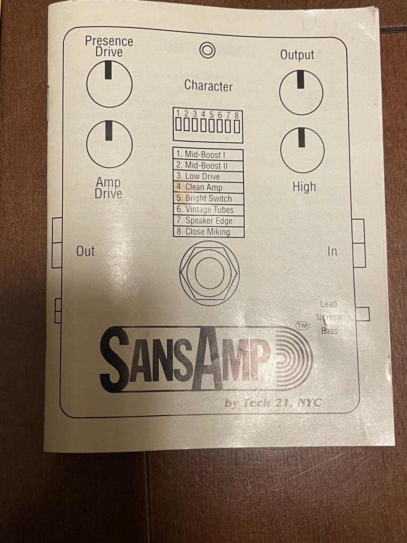 初期型　Tech 21 SansAmp ギターエフェクター　classic表記前