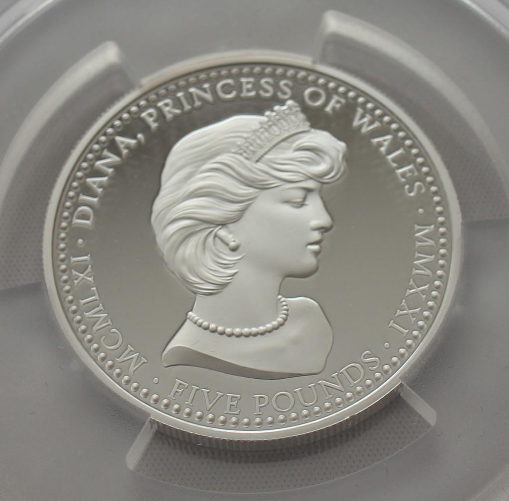 2021年アセンション島 ダイアナ妃生誕60周年2oz 銀貨 PCGS PR70
