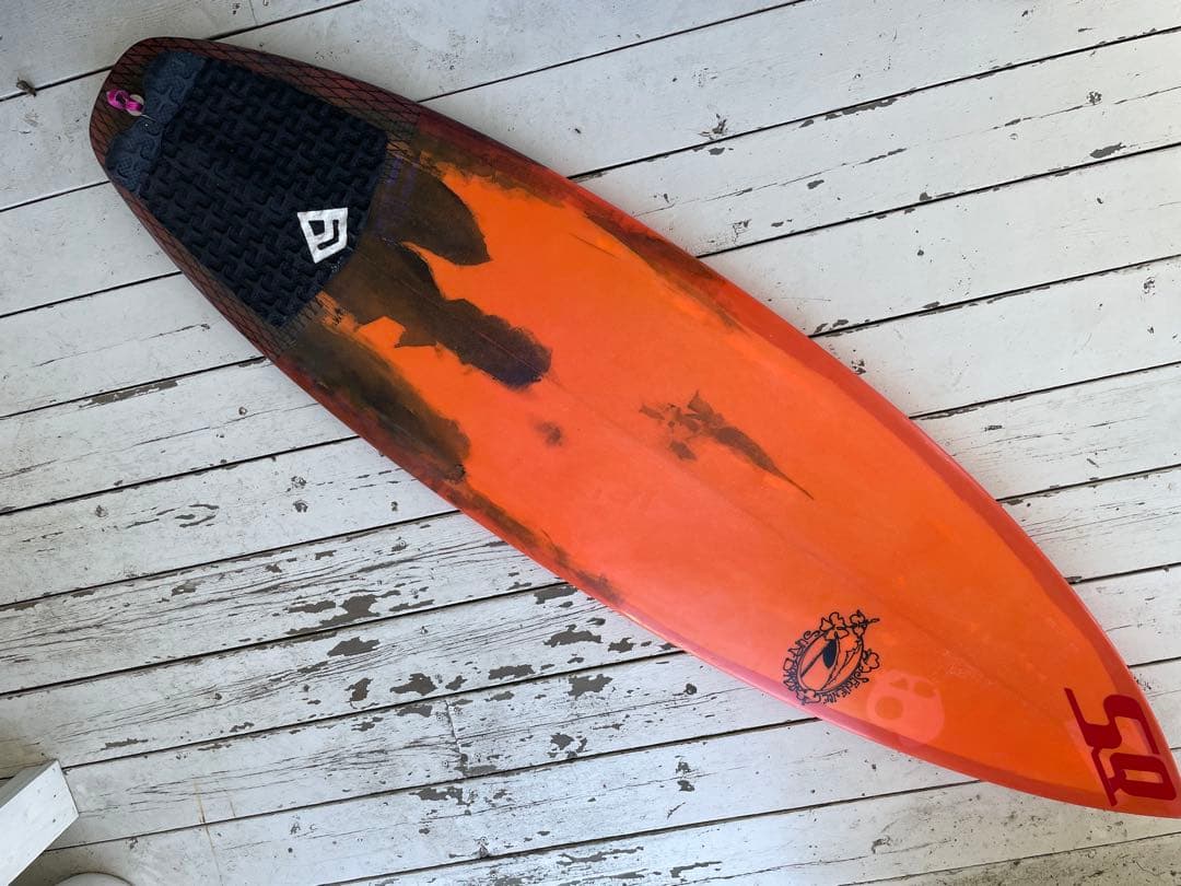 Sequence Surfboards SQ オレンジショートボード　手渡し限定