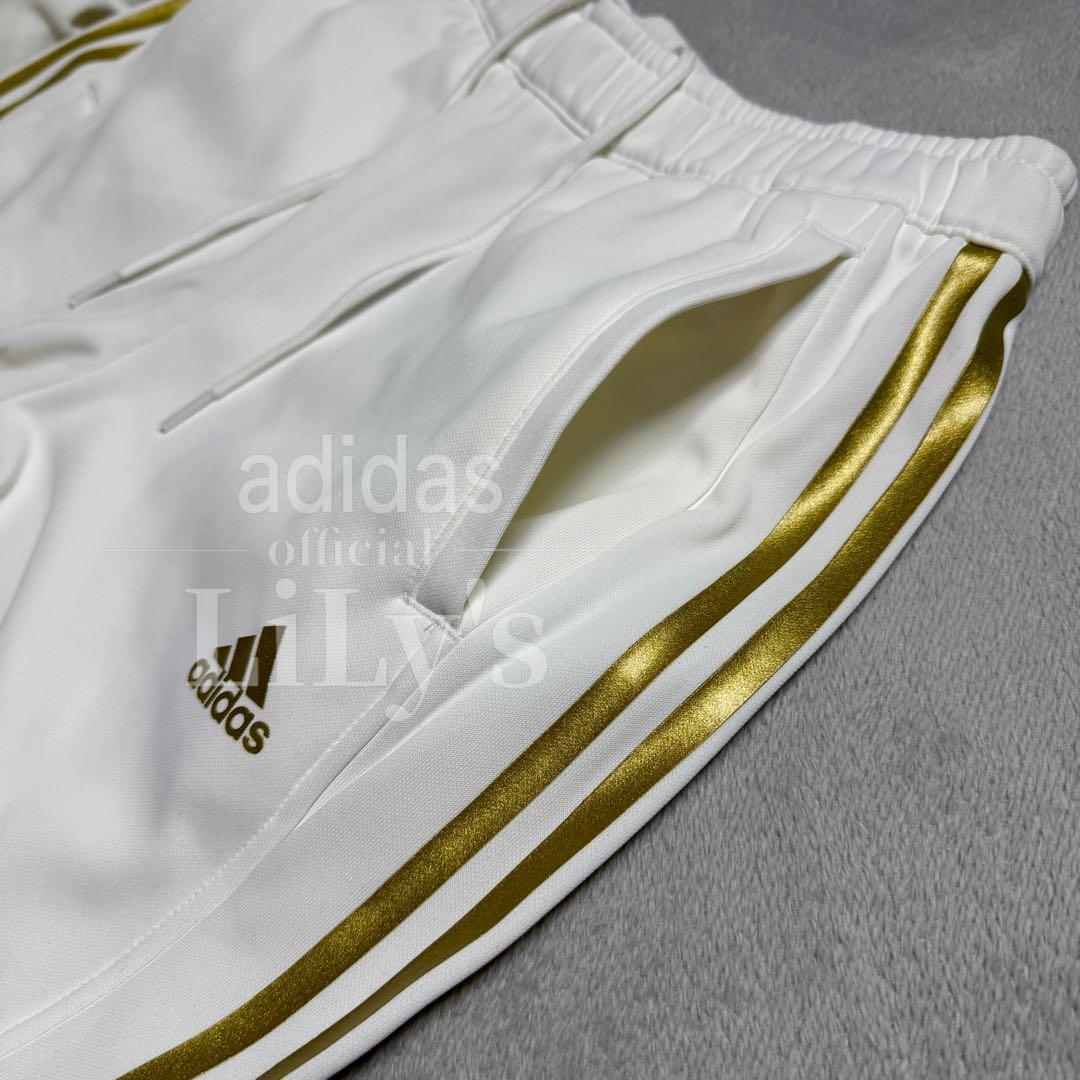 【2XLサイズ】adidas上下セットアップ　白金　定価17,600円　裏起毛