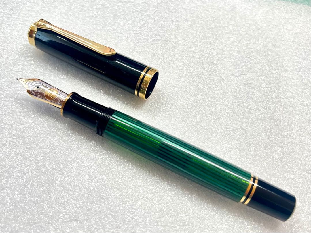 Pelikan ペリカン 万年筆 スーベレーン M1000 緑縞 中字M