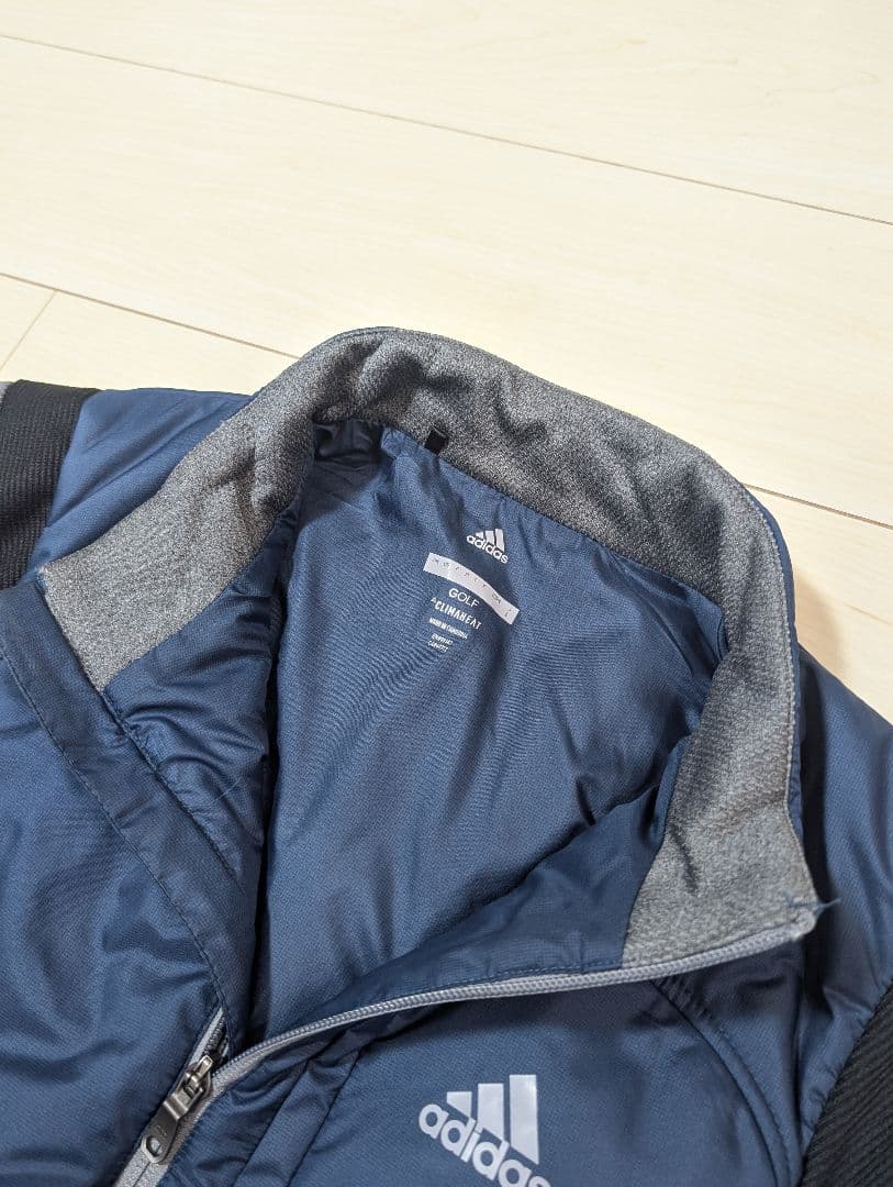 美品　adidas GOLF　異素材切り替えジップアップジャケット