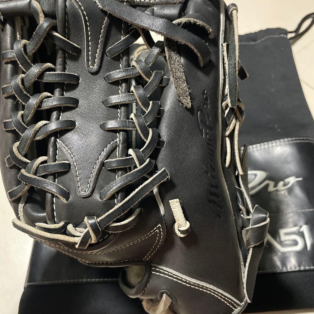 MizunoPro A51 軟式グローブイチローモデル 黒 クリーナー付き