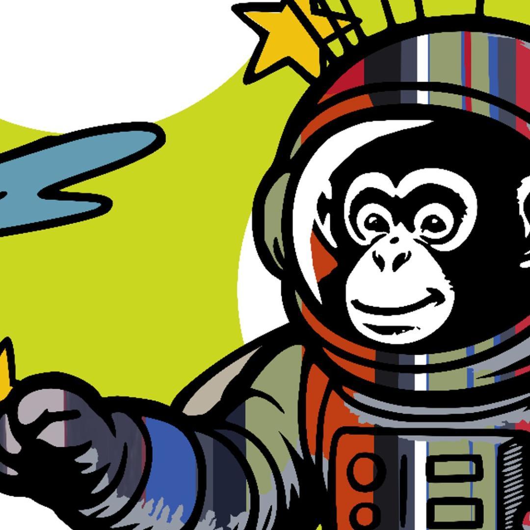 MONKEY MARK コズミック・パラシュート グラフィックアート A1サイズ