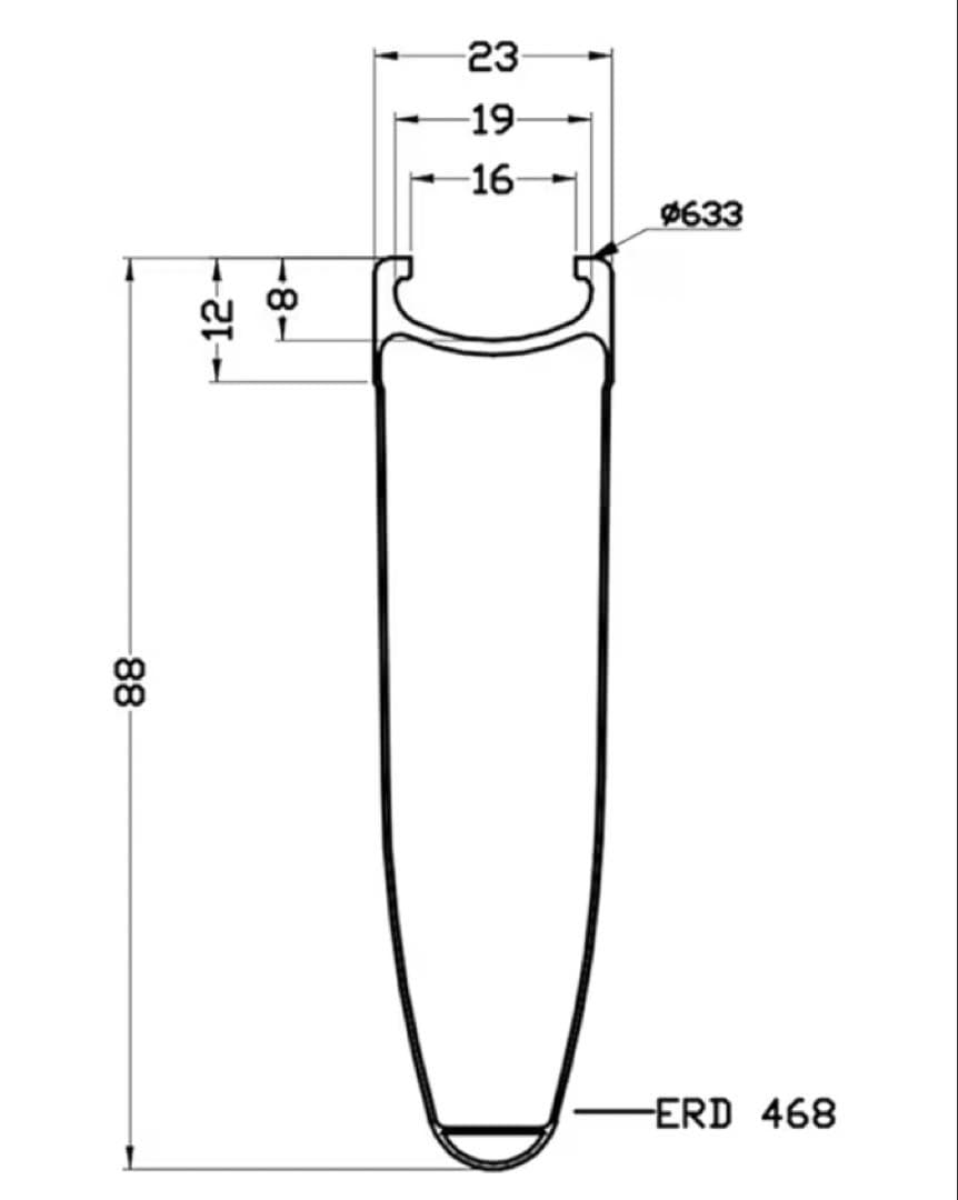 SUPERTEAM 88mm ホイール 23mm 700c