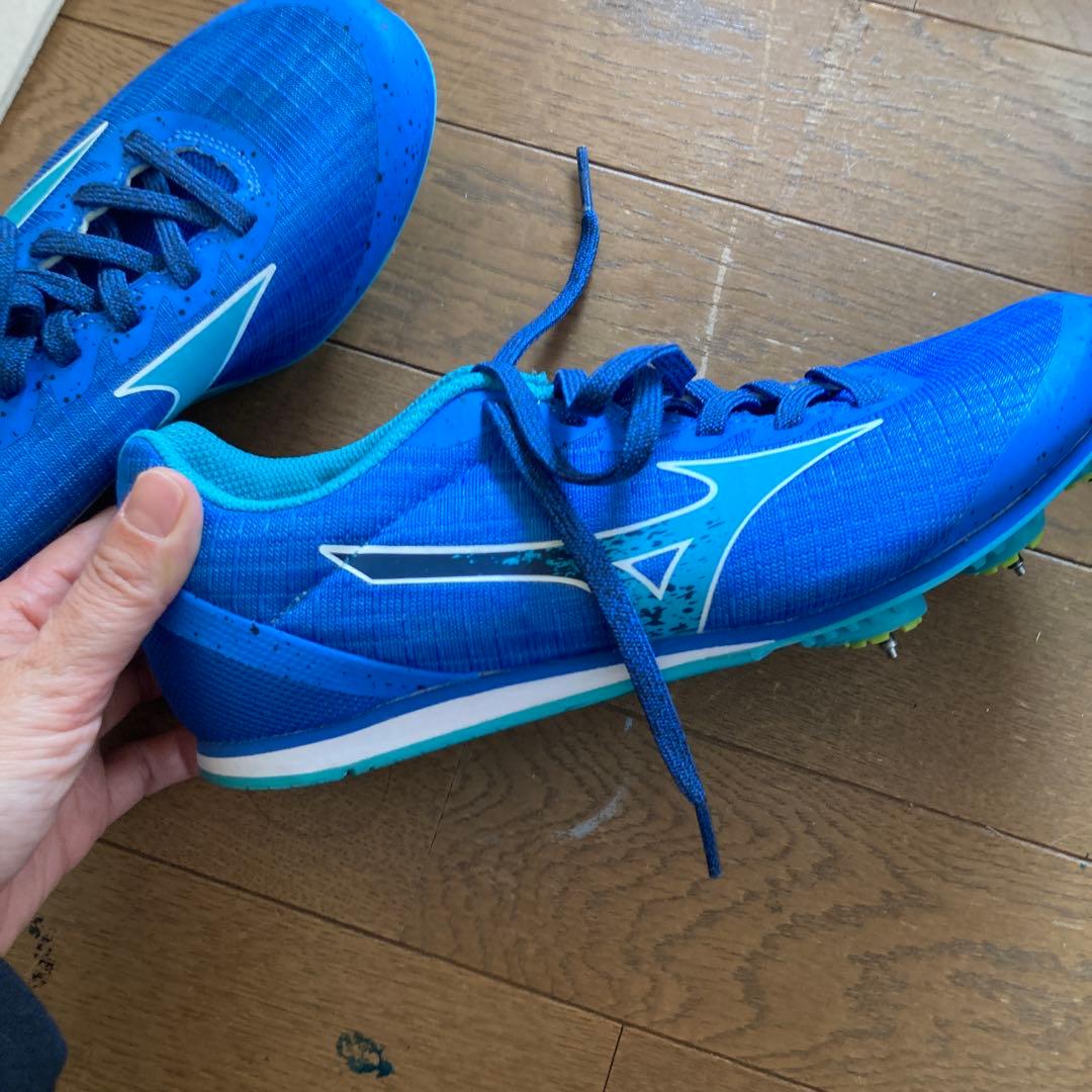 Mizuno 青 陸上シューズ スパイク付き