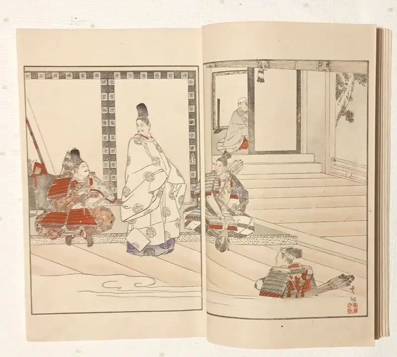 版画本日本歴史画報第ニ號（多色刷り木版画本)編輯者松本楓湖大倉書店明治25年出版