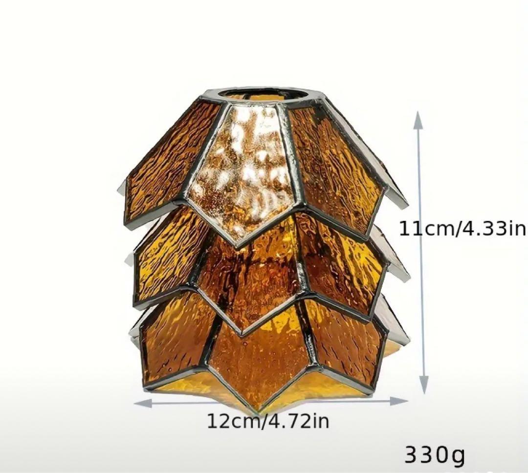 ゴールゼロ ガラスシェードsomabito ソマビト　逆鱗型ランタンシェード
