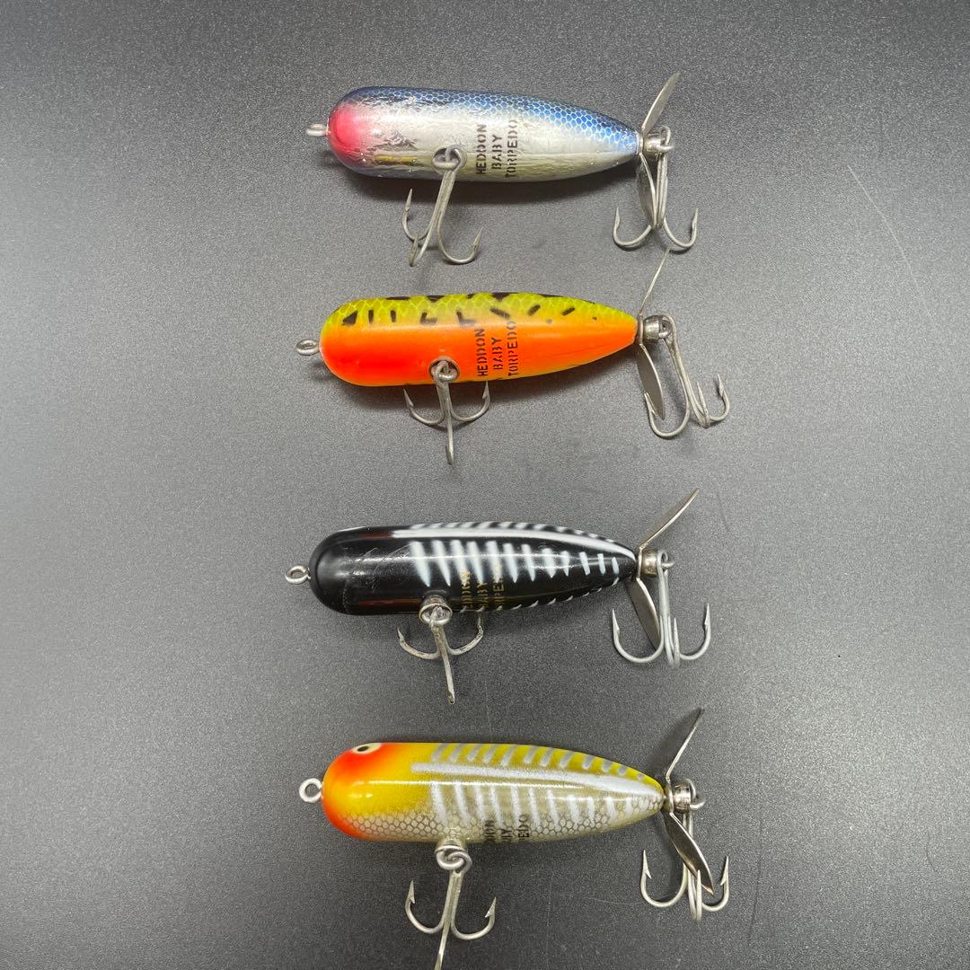 オールド ヘドン heddon ベビートーピード 縦割れ3/8オンス 4色セット