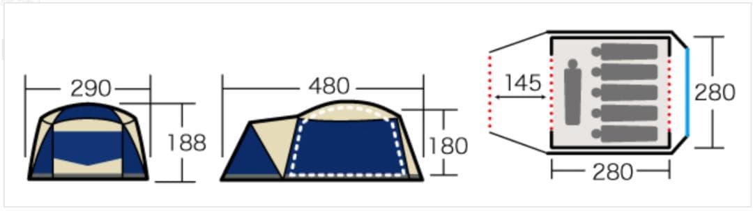 【Ogawaテント】 スクート DX6 (純正マルチシート付）