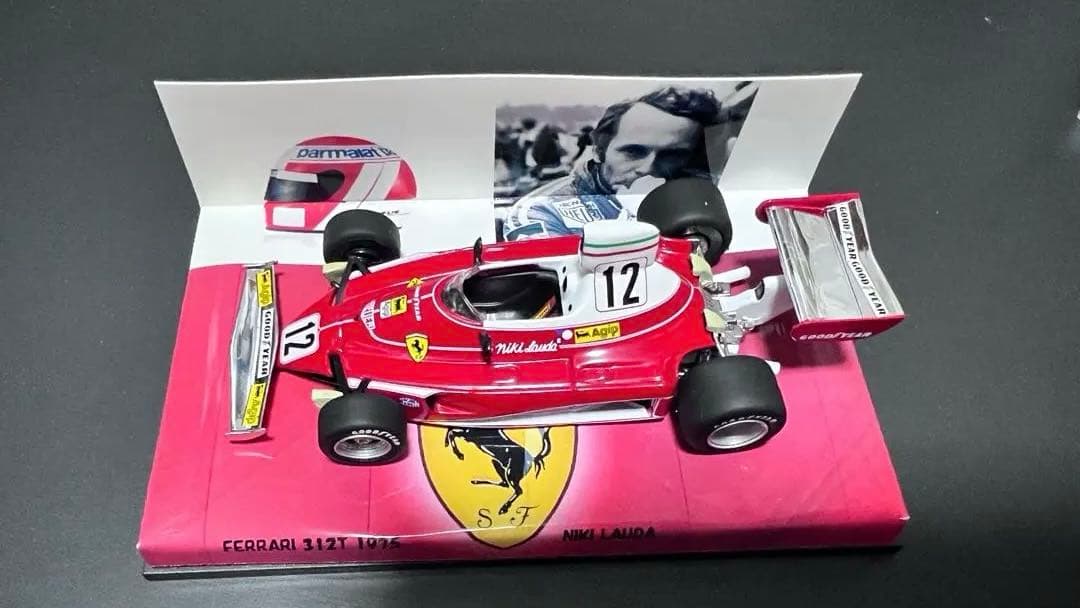 F1 Ferrari 312 T 1/43ミニカー ニキラウダ直筆サイン1:43