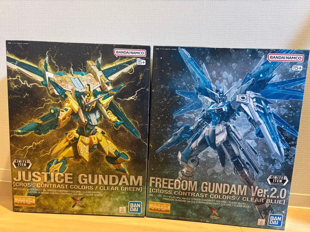 ジャスティスガンダム & フリーダムガンダムセット　クロスコントラスト　MG