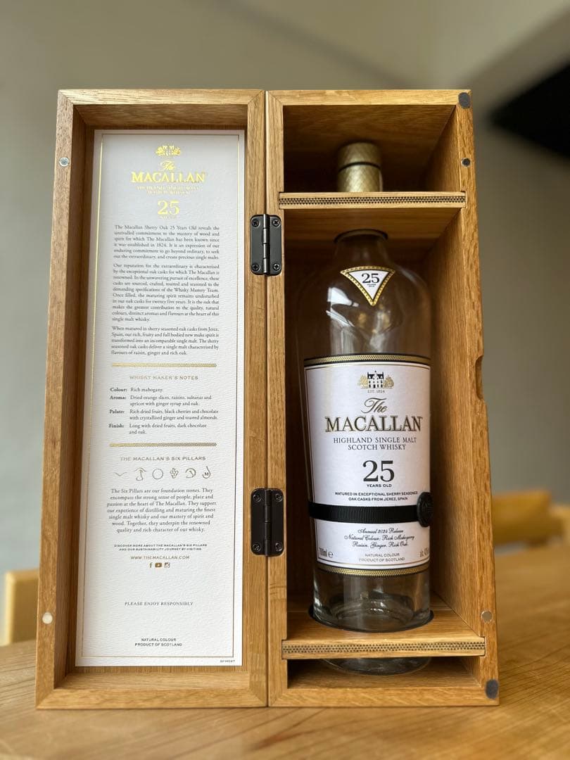 【箱と瓶のみ】マッカラン25年　The Macallan 25