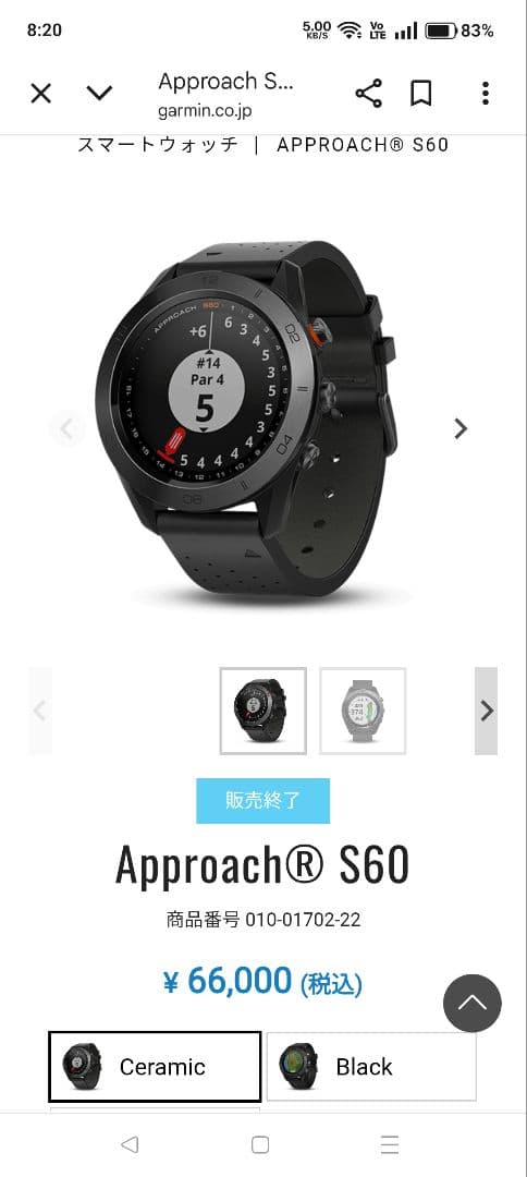 【美品】GARMIN APPROACH S60 プレミアム