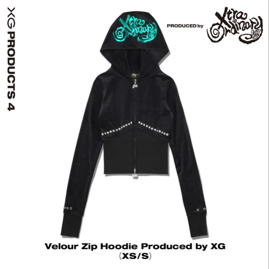Velour Zip Hoodie Produced by XG【Sサイズ】