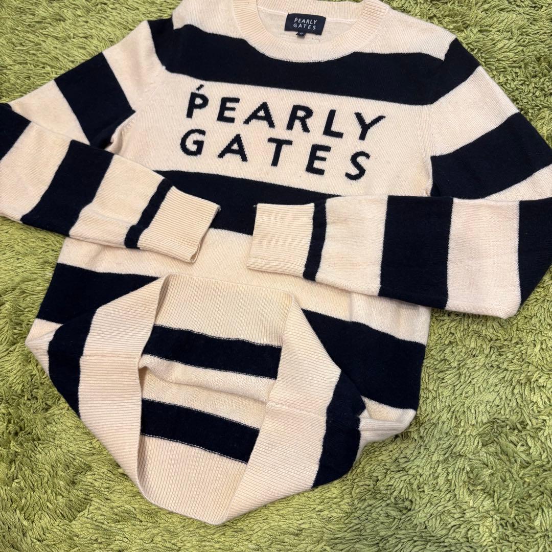 パーリーゲイツ PEARLYGATES ニットセーター ボーダー カシミア混 0