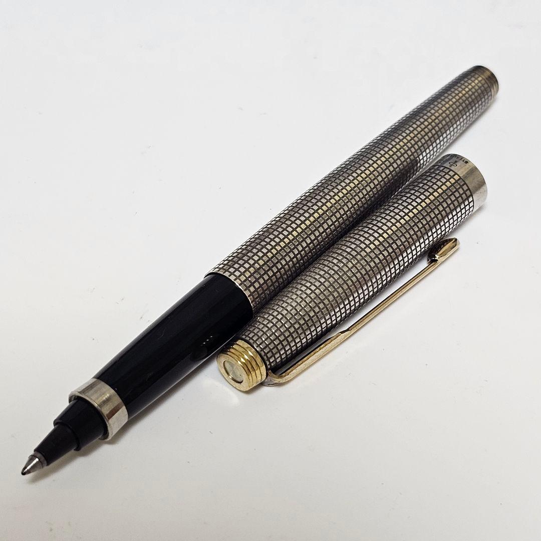 Parker 75 シズレ 格子柄 SV925 キャップ式 ローラーボール