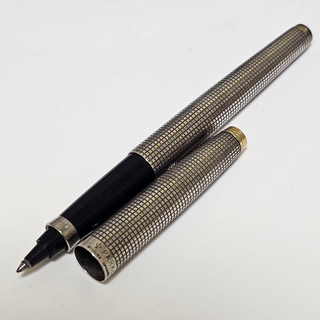 Parker 75 シズレ 格子柄 SV925 キャップ式 ローラーボール