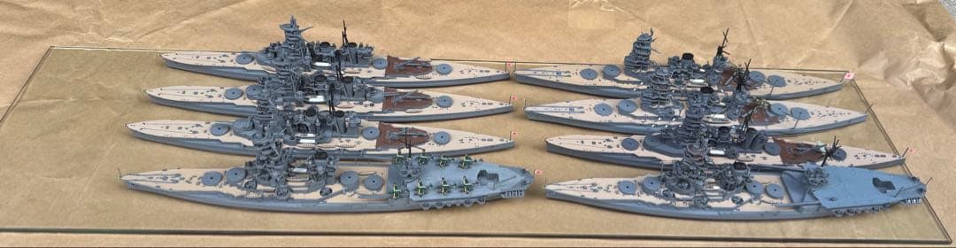 TYPE-A 戦艦プラモデル　完成品　ガラスショーケース付き！