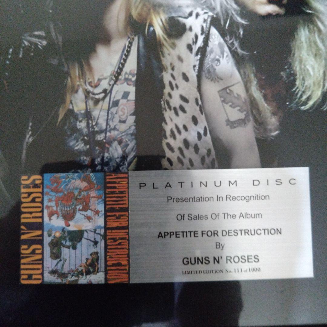 Guns'n'Roses Plutinum Disc.額装品