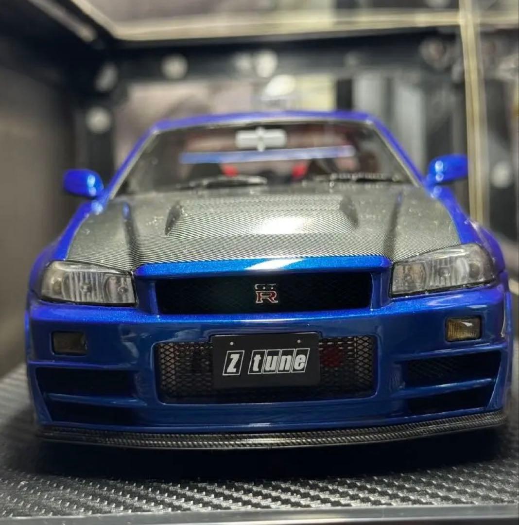 IG0017 ニスモ R34 GT-R Zチューン ベイサイドブルー 限定140