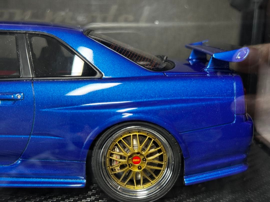 IG0017 ニスモ R34 GT-R Zチューン ベイサイドブルー 限定140