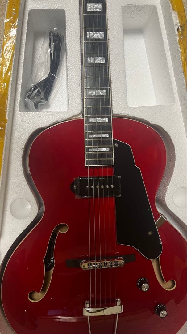 ギター GROTE Jazz Electric Guitar Semi(RED)