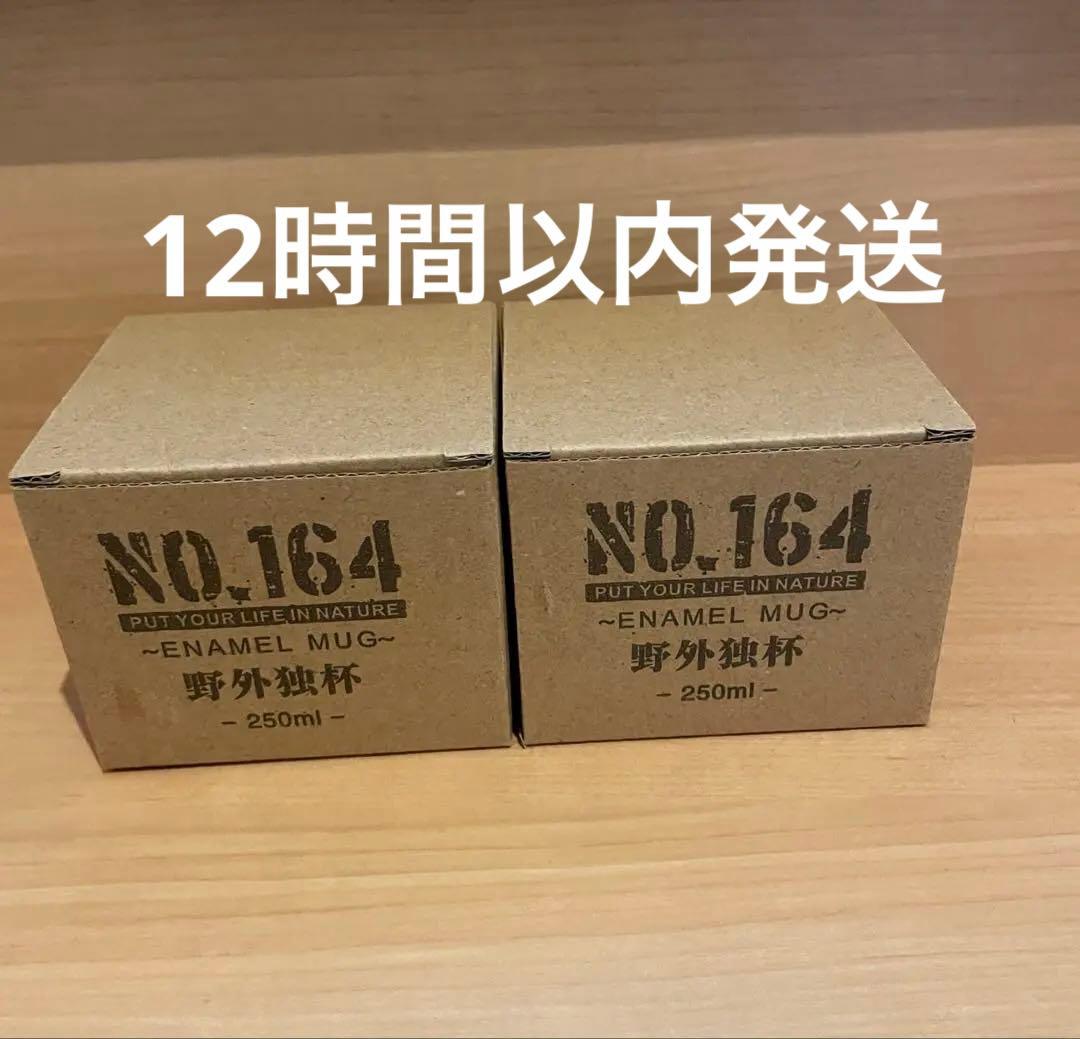 【限定】新品未使用 ヒロシ NO.164 野外独杯 マグカップ ホーロー2個