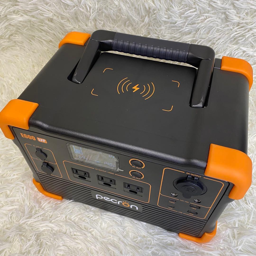 【美品／動作良好】PECRON ポータブル電源 E600LFP ソーラーパネル付